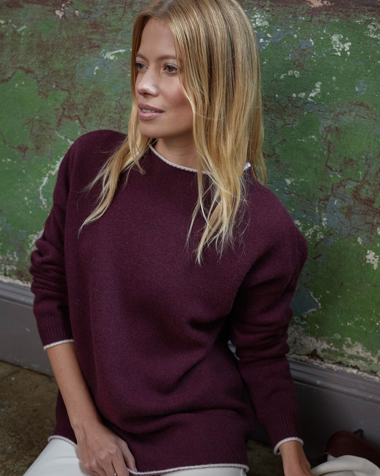 Felted Funnel Neck Jumper