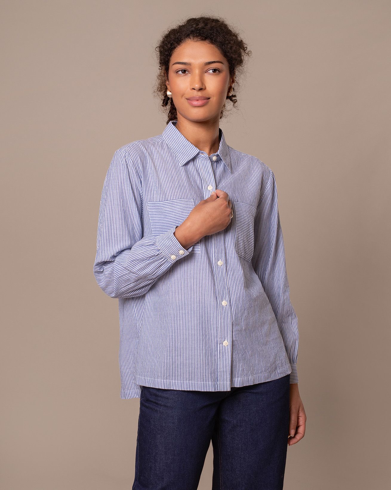Side Split Cotton Shirt