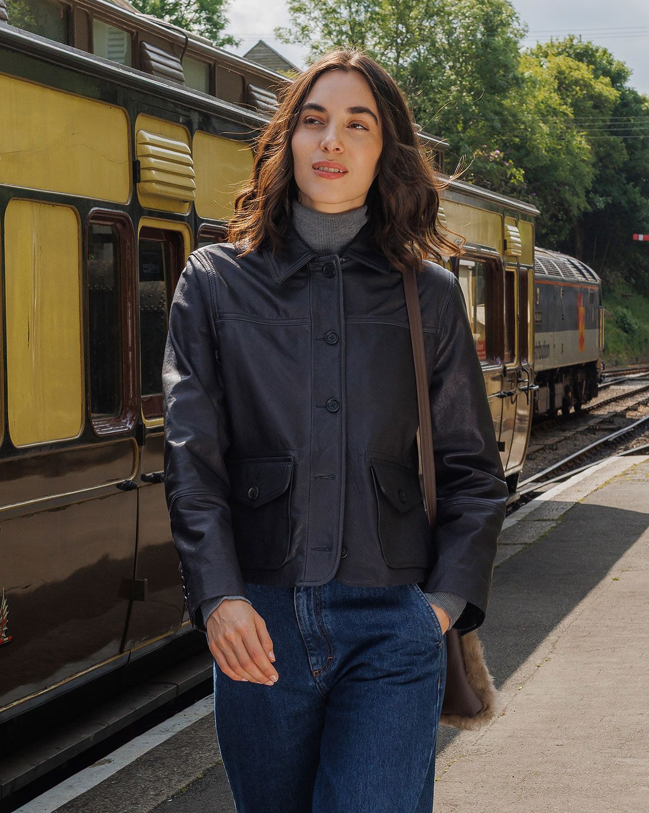 Neat Patch Pocket Leather Jacket