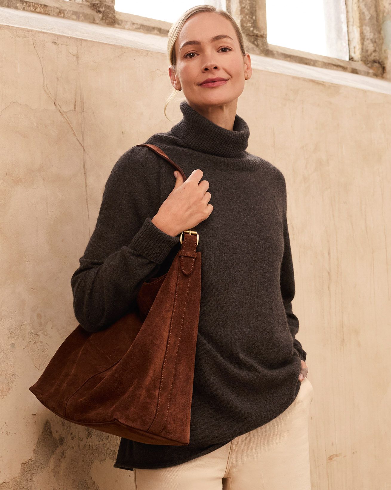 Supersoft Slouch Roll Neck Jumper