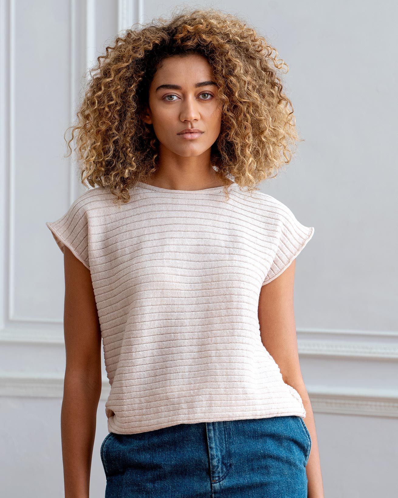 Merino Horizontal Rib Top