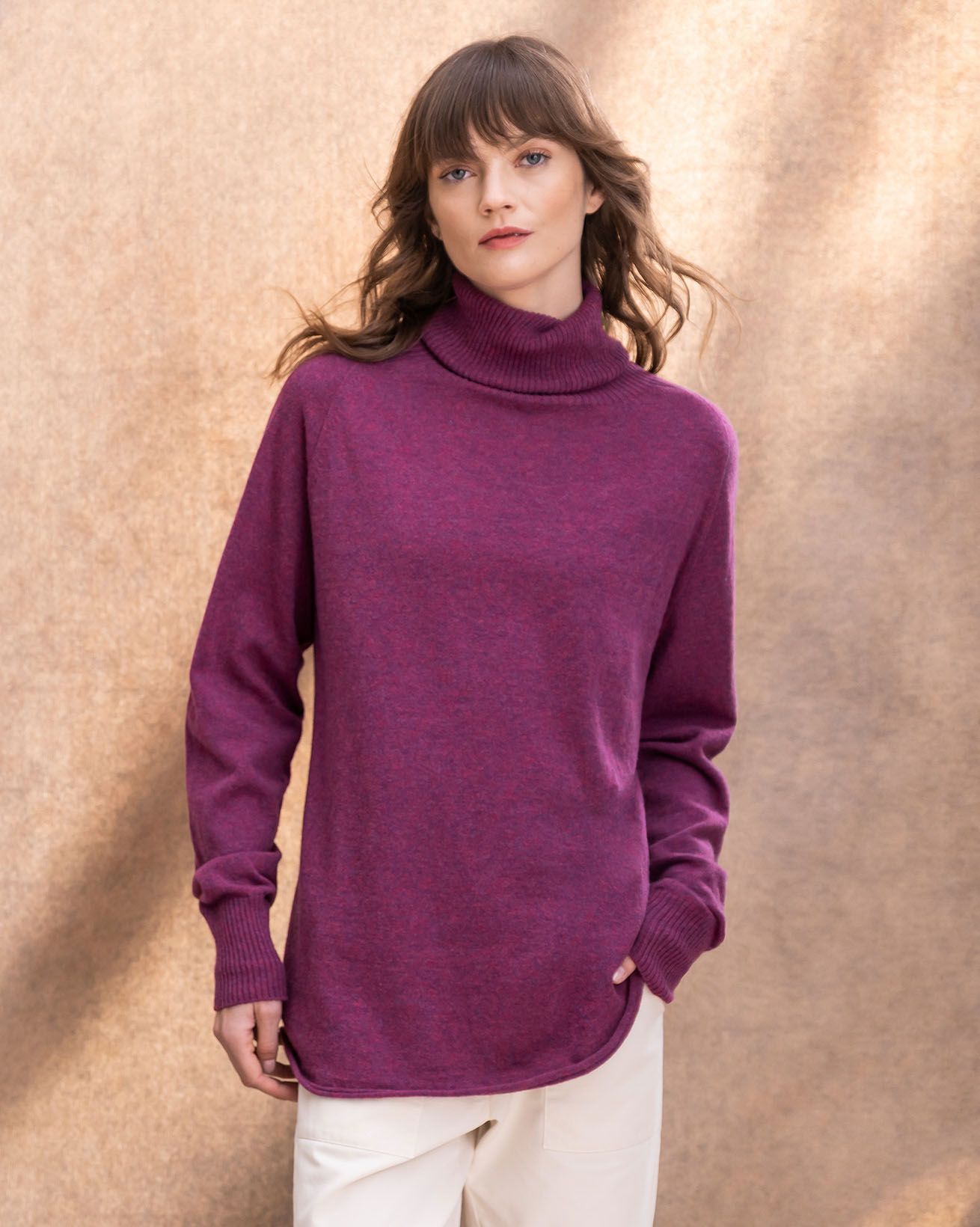 Supersoft Slouch Roll Neck Jumper