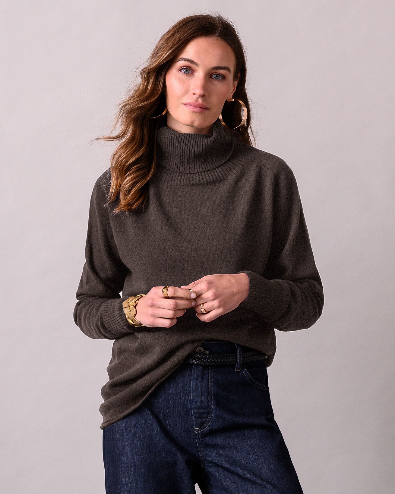 Supersoft Slouch Roll Neck Jumper