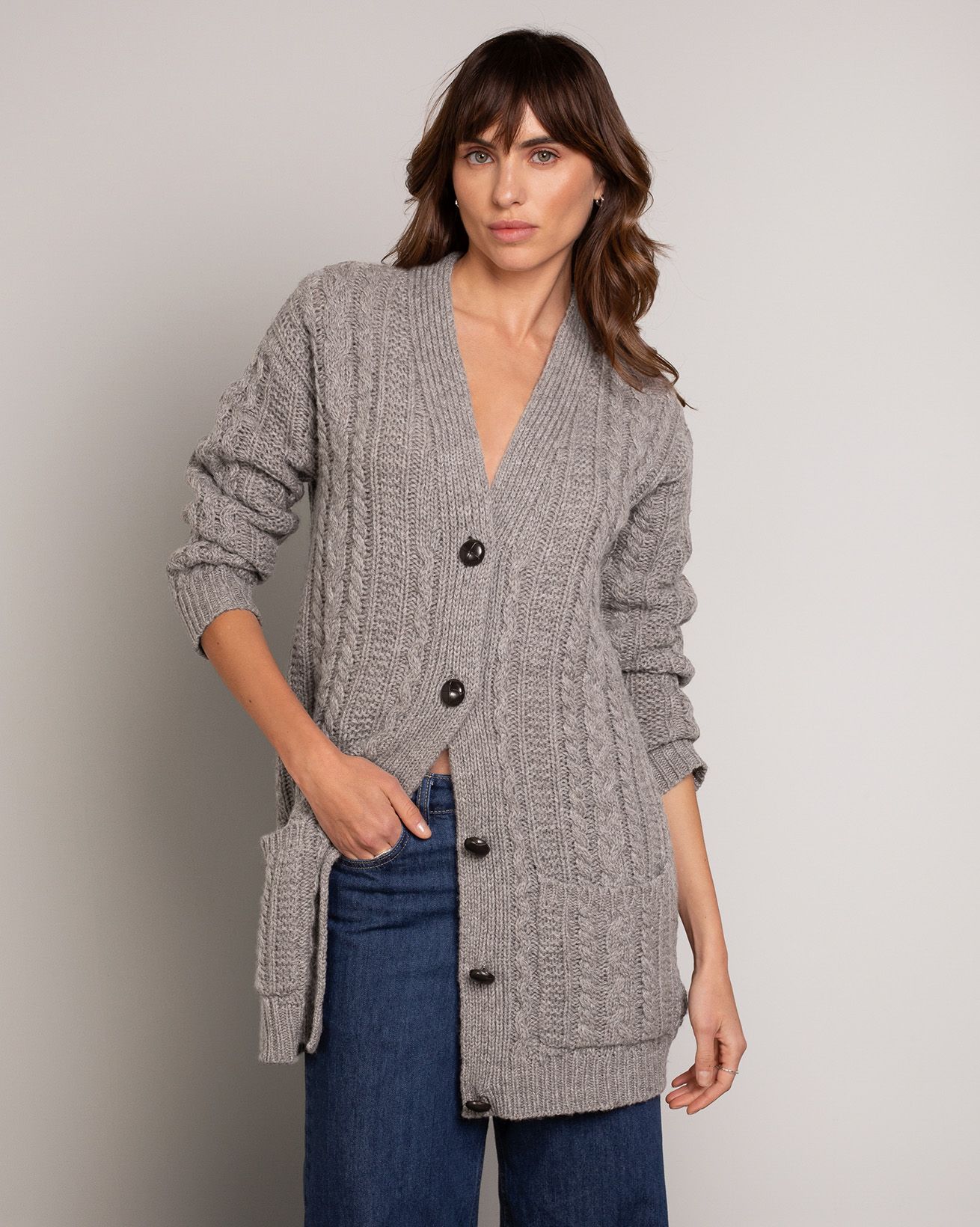 Cable Boyfriend Cardigan