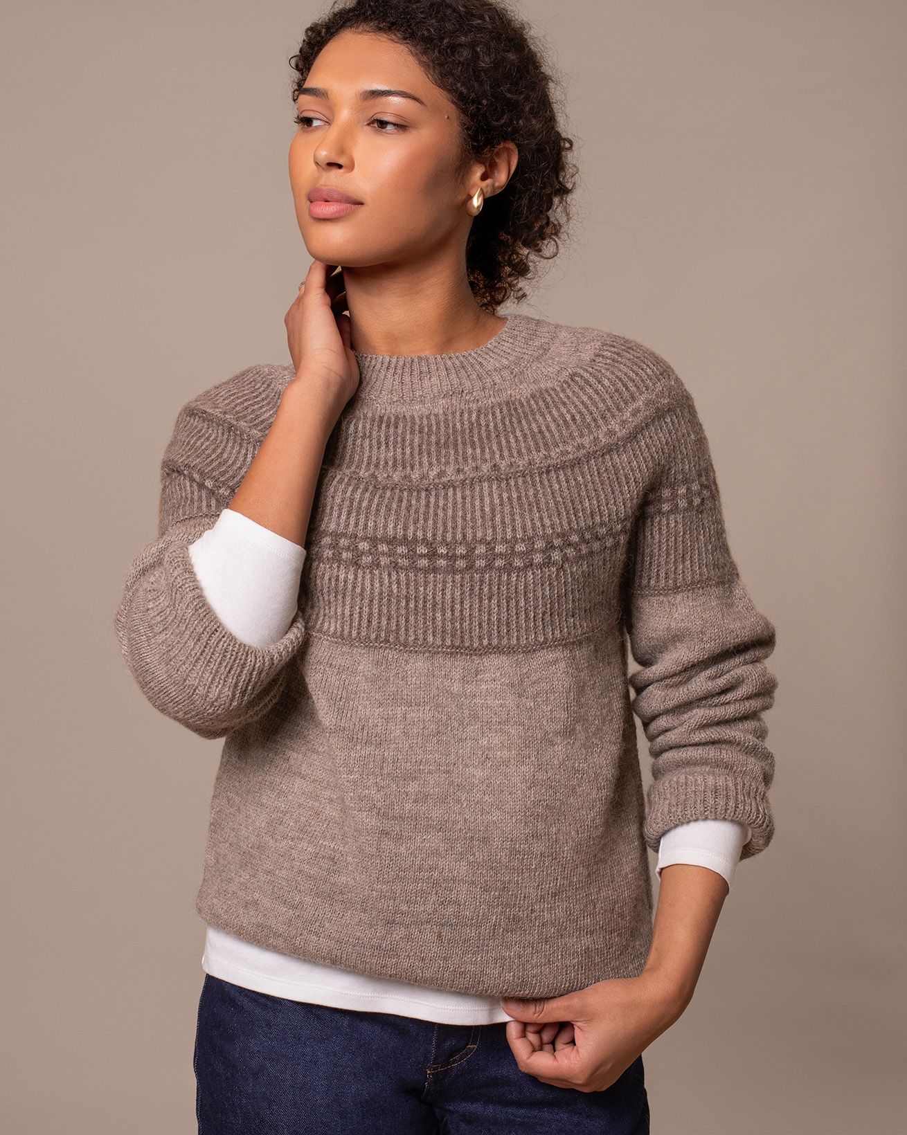 British Wool Yoke Pattern Jumper