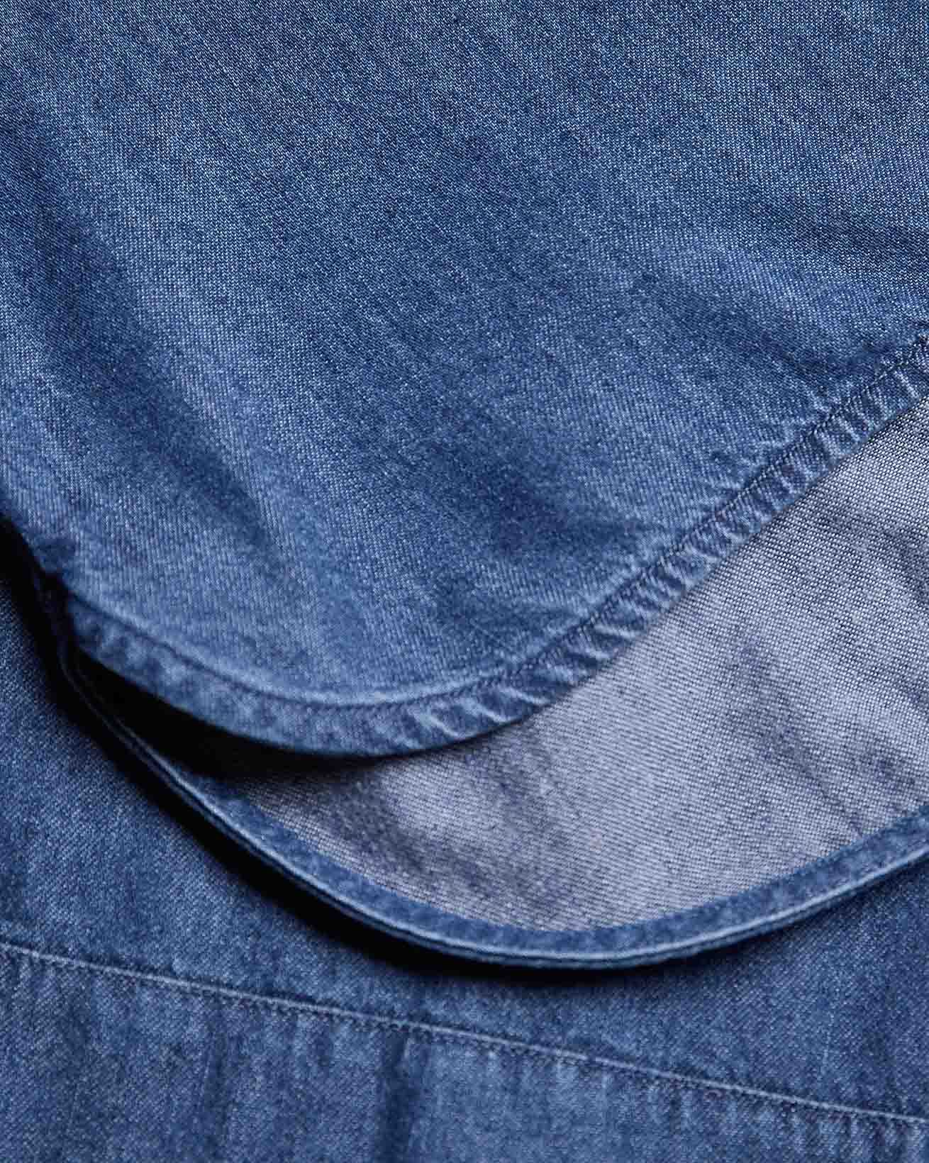 Easy Denim Half Placket Shirt