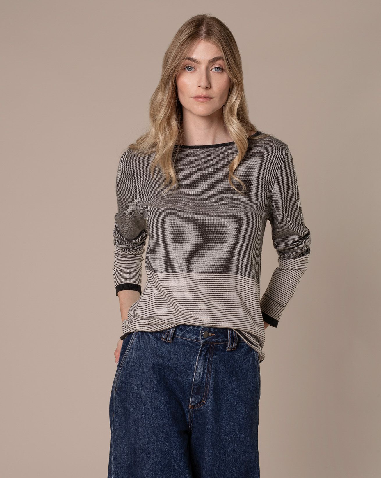 Merino Fine Knit Boat Neck Sweater
