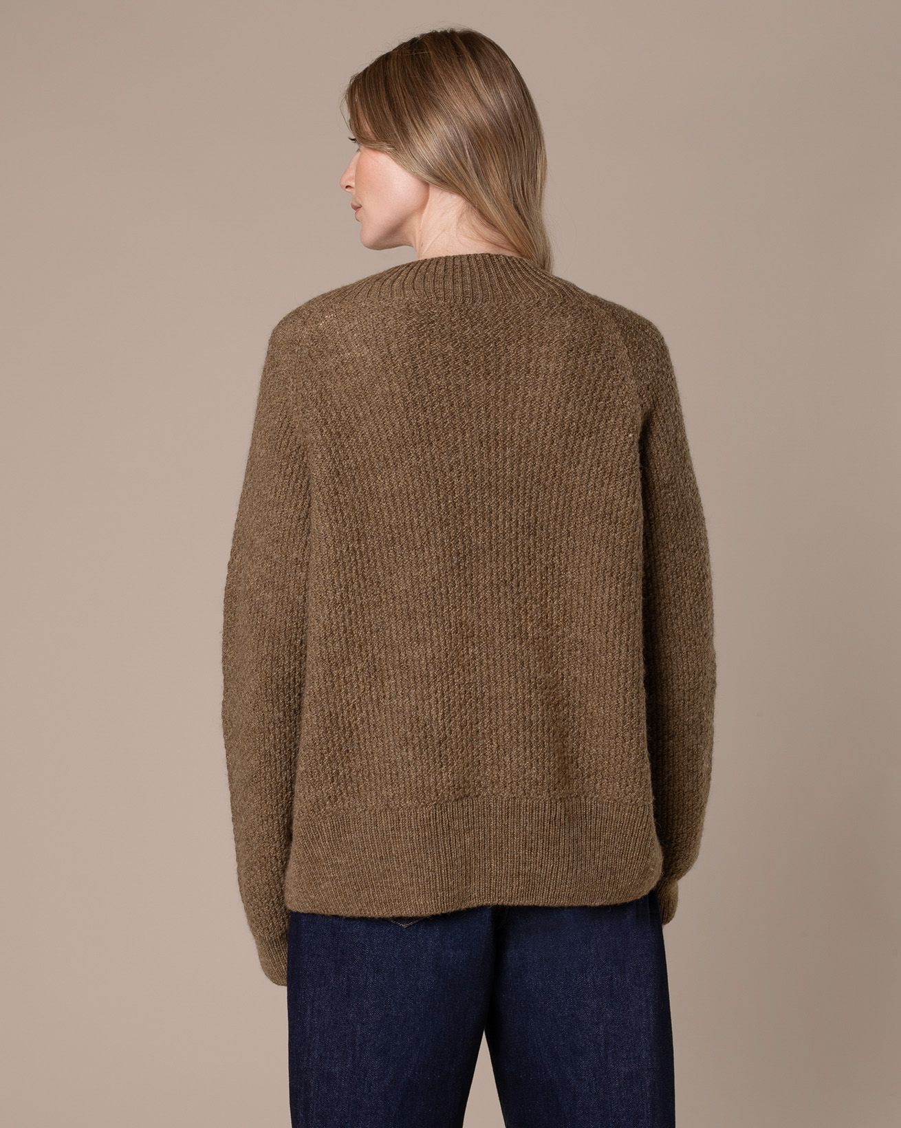 British Wool Moss Stitch Cardigan
