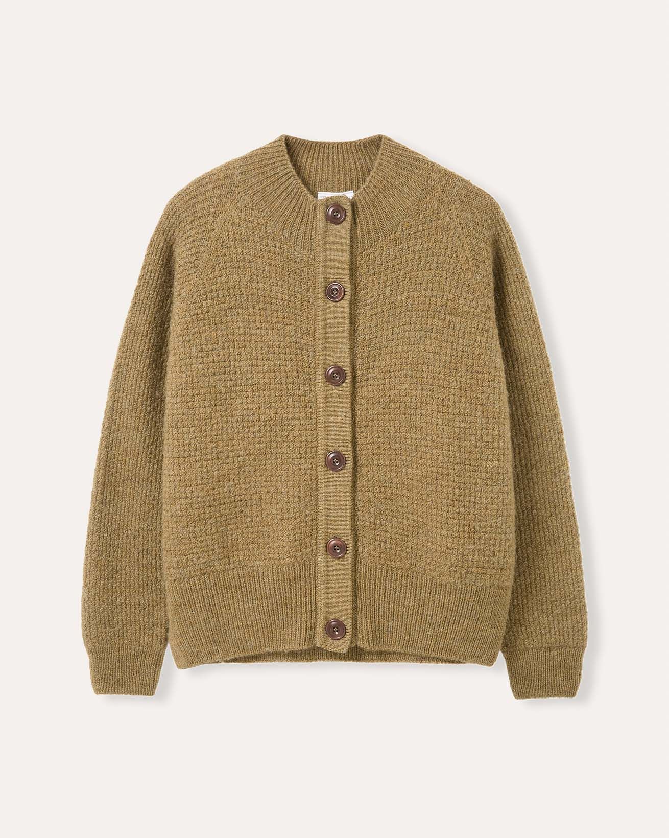 British Wool Moss Stitch Cardigan