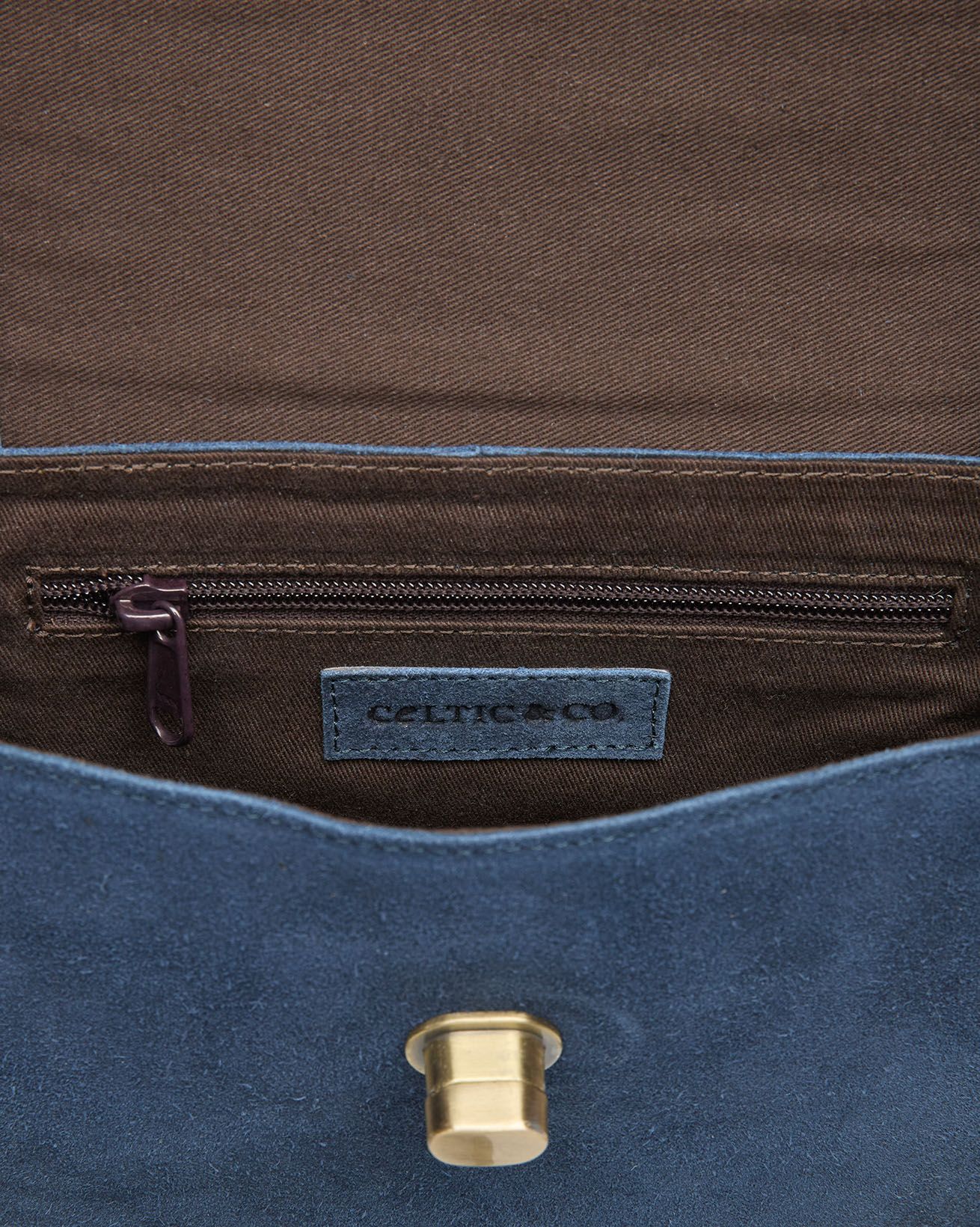 Suede Twist Lock Mini Cross Body Bag