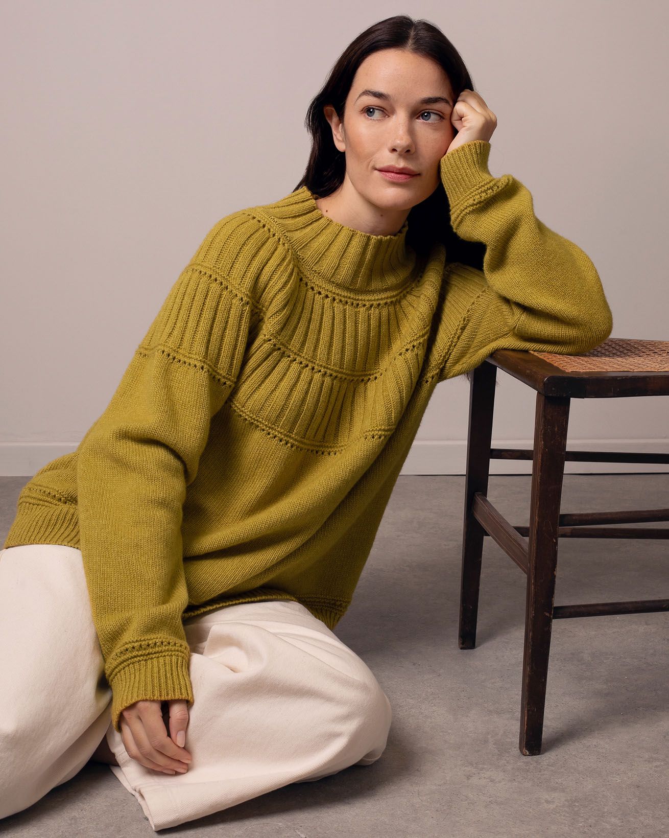 Textured Yoke Jumper