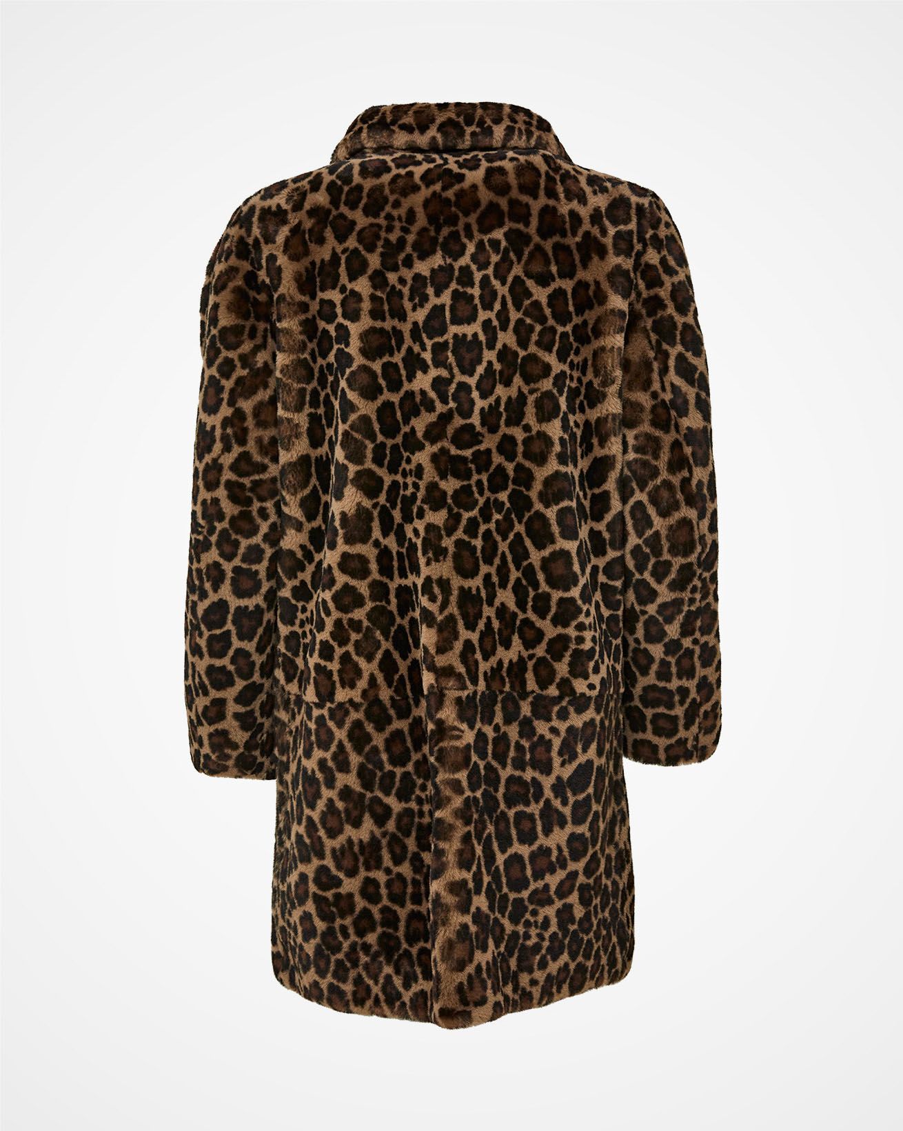 Leopard Print Shearling Coat