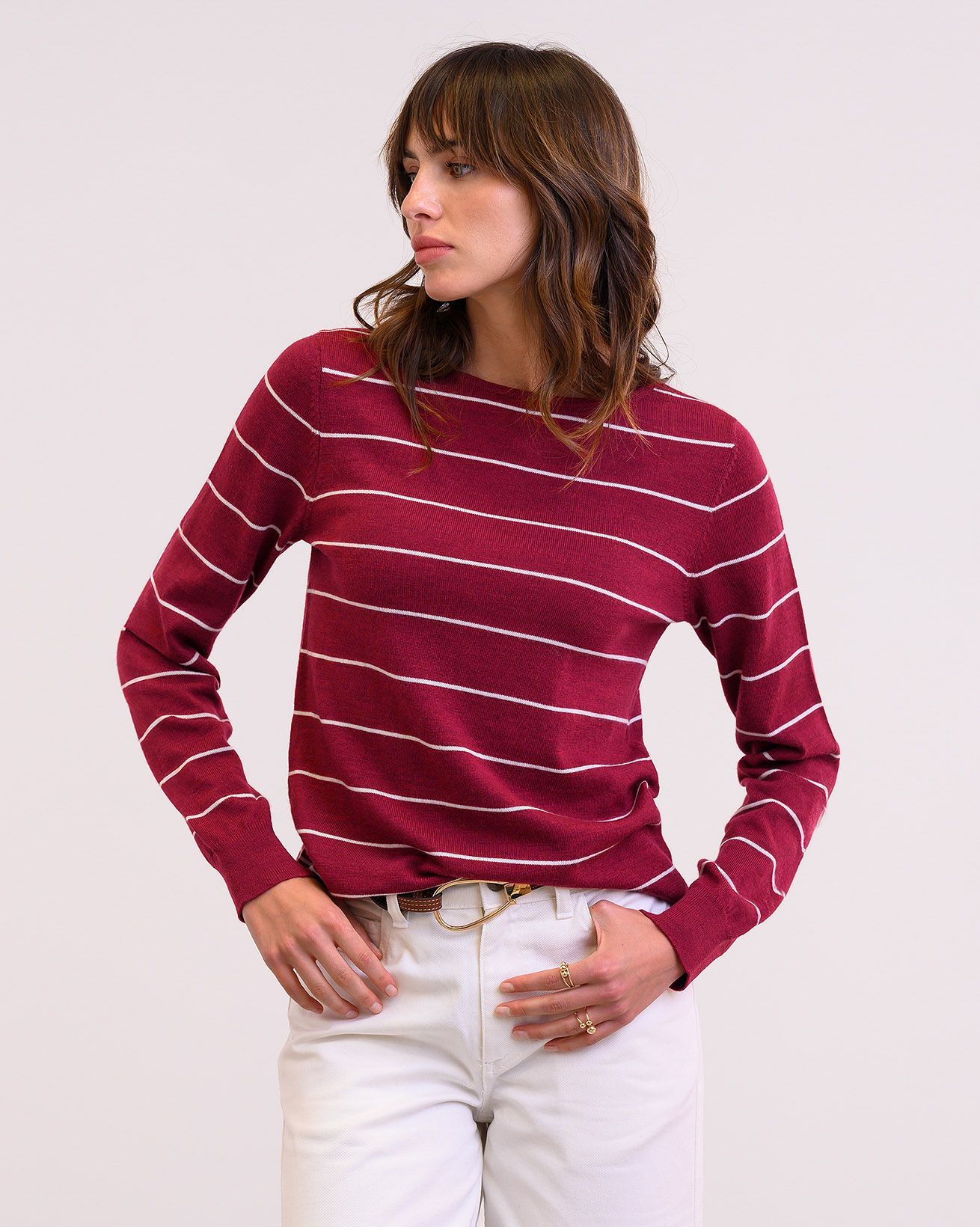 Merino Fine Knit Boat Neck Jumper